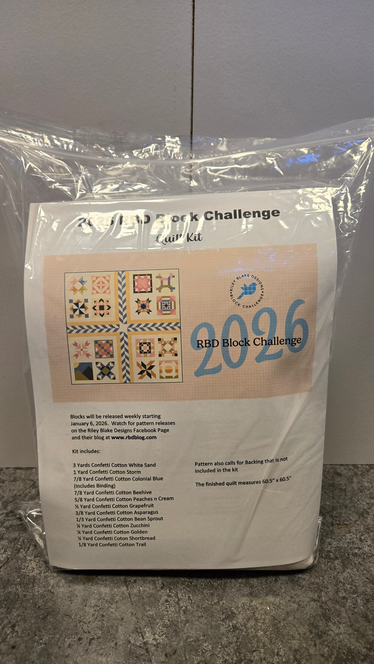 2026 RBD Block Challenge Kit – moderncottagequilts
